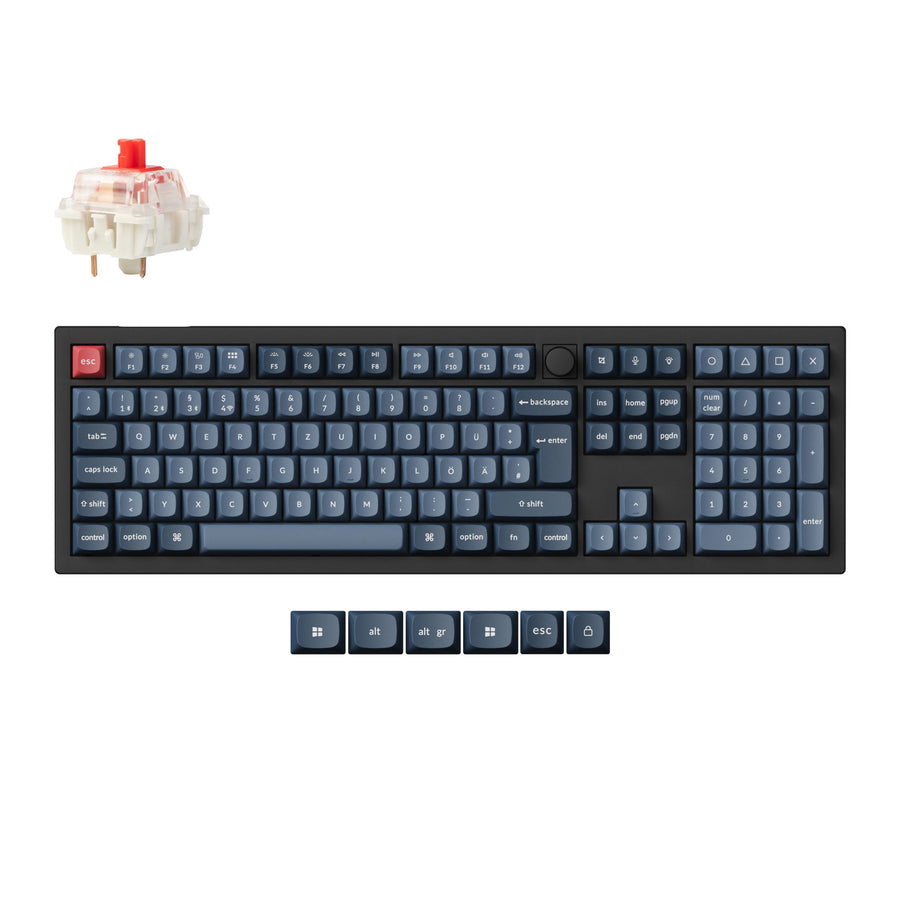 Keychron V6 Max QMK Wireless Custom Mechanical Keyboard ISO-Layout-Sam ...